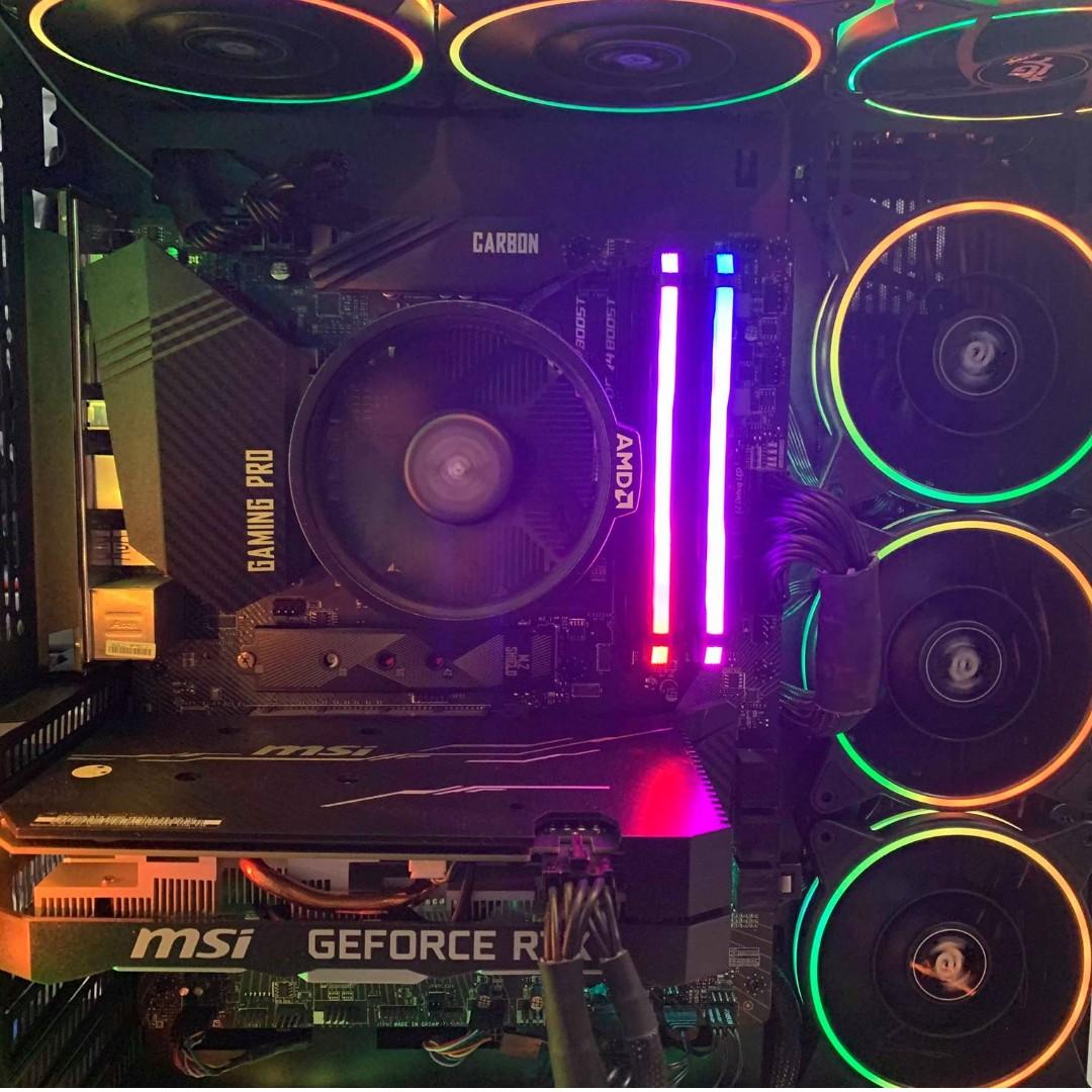 Gaming Rig PC Desktop - Ryzen 5 2600x / MSI RTX 2060 / B450 Gaming Pro ...