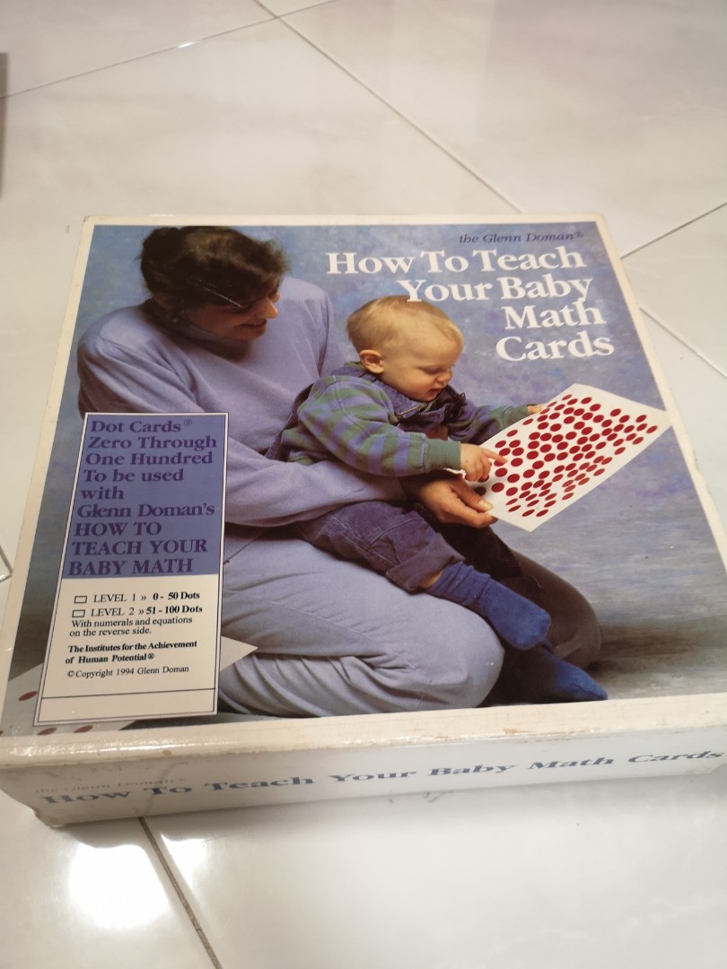 Glenn Doman, how to teach your baby Math Cards, Hobbies & Toys, Music ...