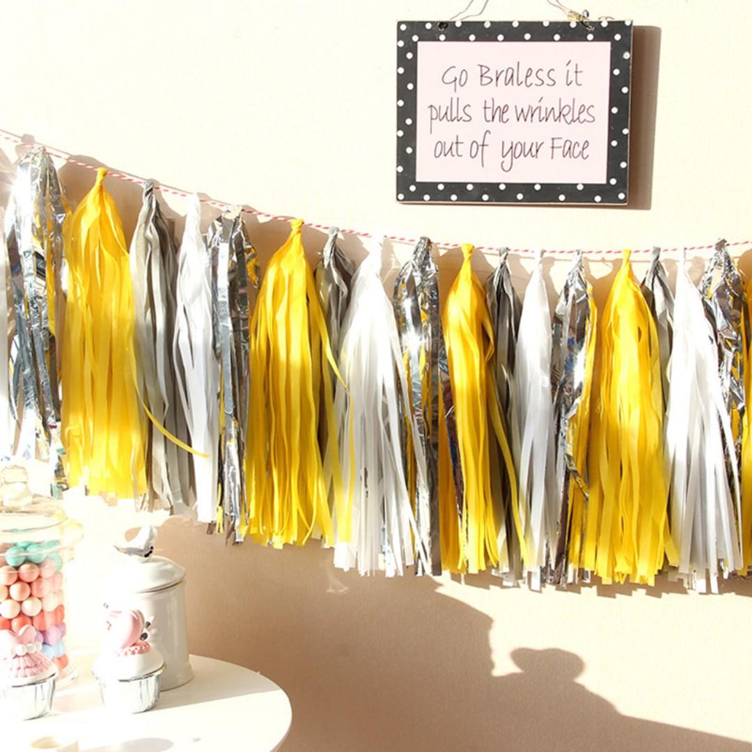 Happy birthday party fan complete DIY deco set (Gold), Hobbies & Toys ...