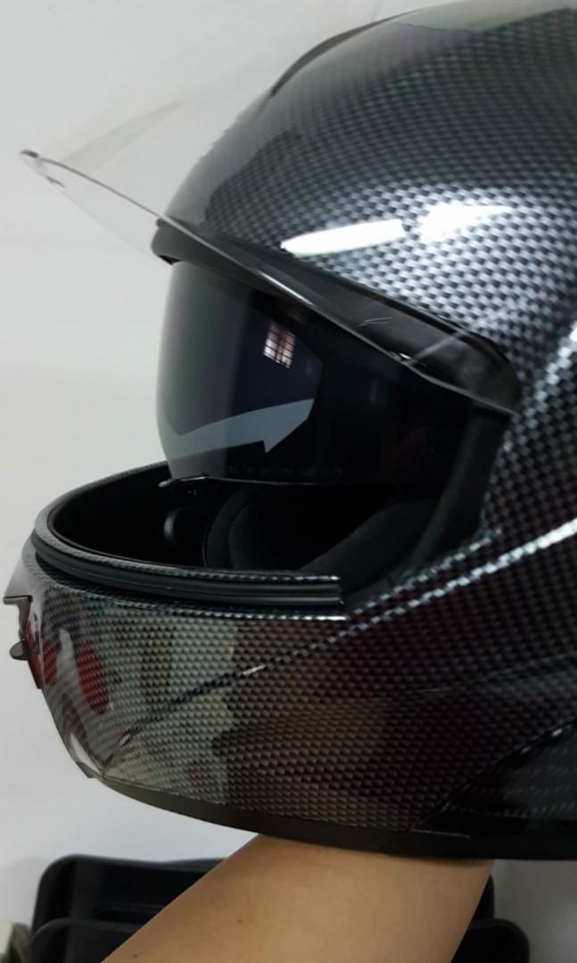 Helmet. Carbon fiber modular, Motorcycles, Motorcycle Accessories on ...