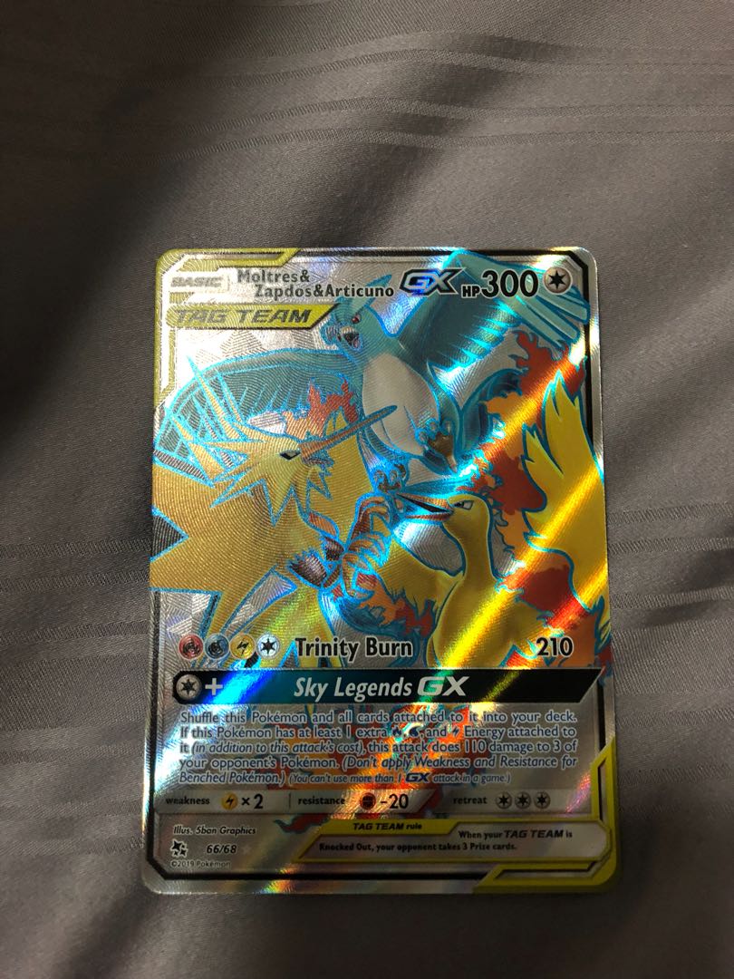 Hidden Fates Legendary Birds Trio Full Art Pokemon Card Hobbies And Toys Toys And Games On Carousell