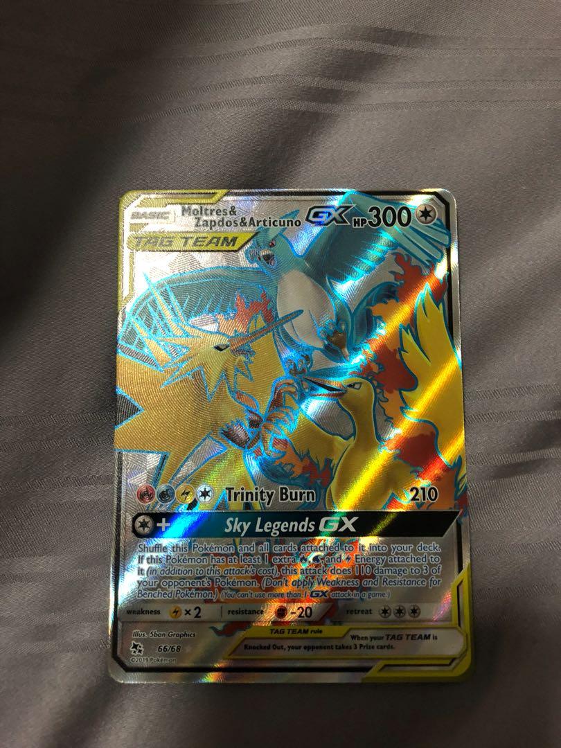 Hidden Fates Legendary Birds Trio Full Art Pokemon Card Hobbies And Toys Toys And Games On Carousell