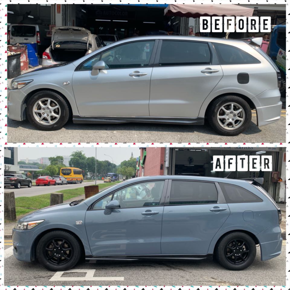 [Honda Stream] Full Car Respray to Grey, Car Accessories, Car Workshops ...