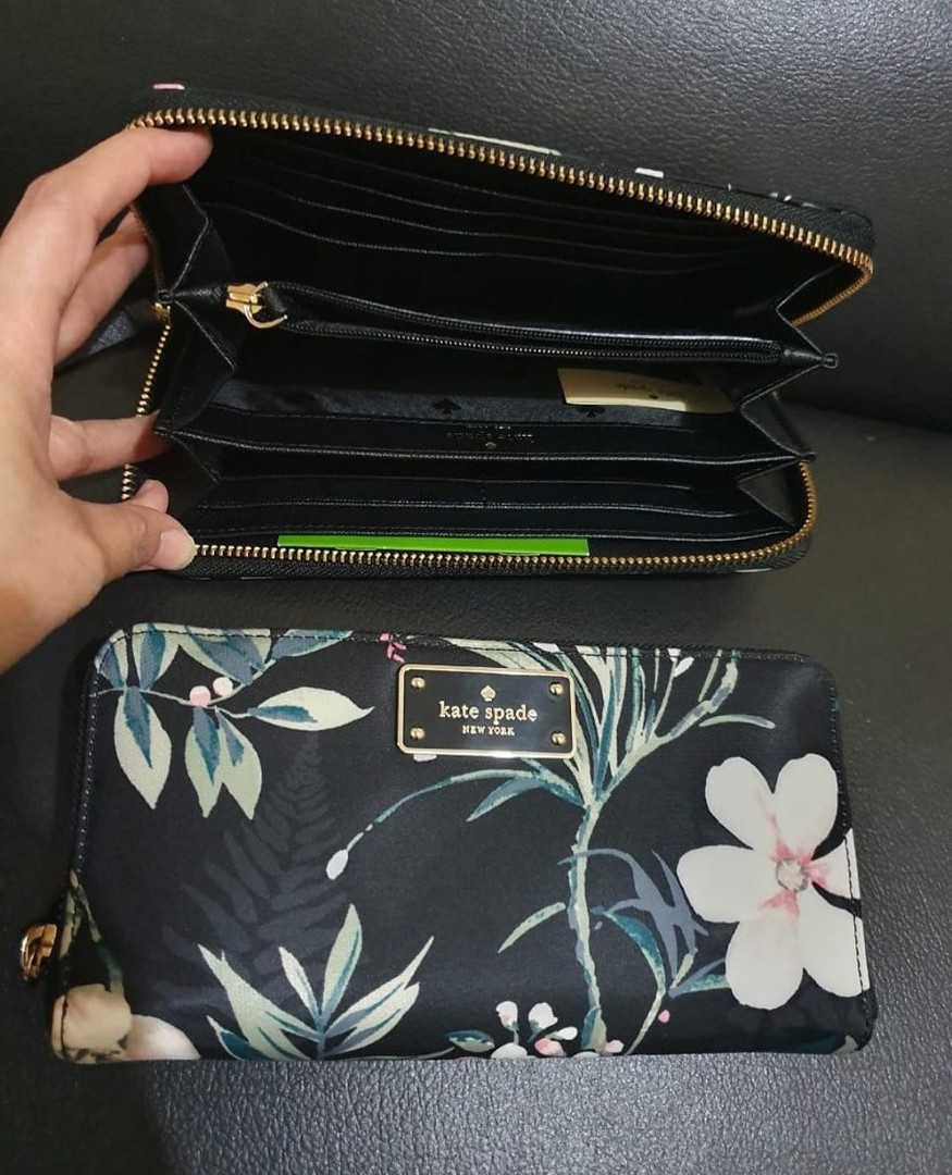 Kate Spade Neda Nylon Botanical Black Multi, Barang Mewah, Tas & Dompet ...