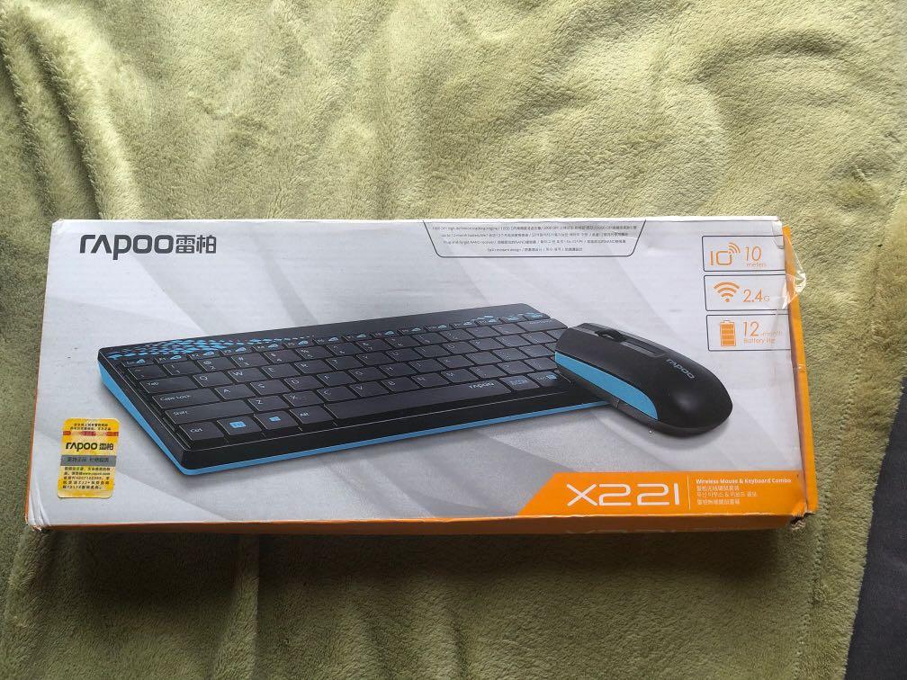 Rapoo Wireless Keyboard with Mouse, 電腦＆科技, 電腦周邊及配件, 電腦滑鼠及相關產品 - Carousell