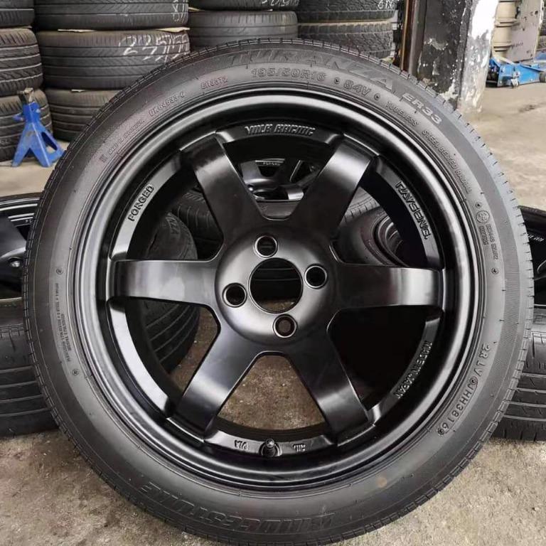 SPORT RIM TE37 16" TYRE BRIDGESTONE 60% MYVI WIRA, Auto Accessories on ...