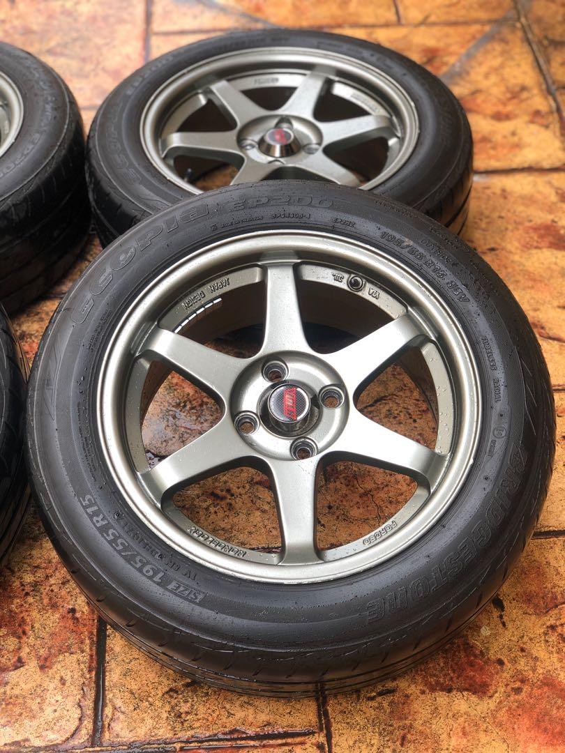 Sport Rim TE37 SL Thailand 15 inci, Auto Accessories on Carousell