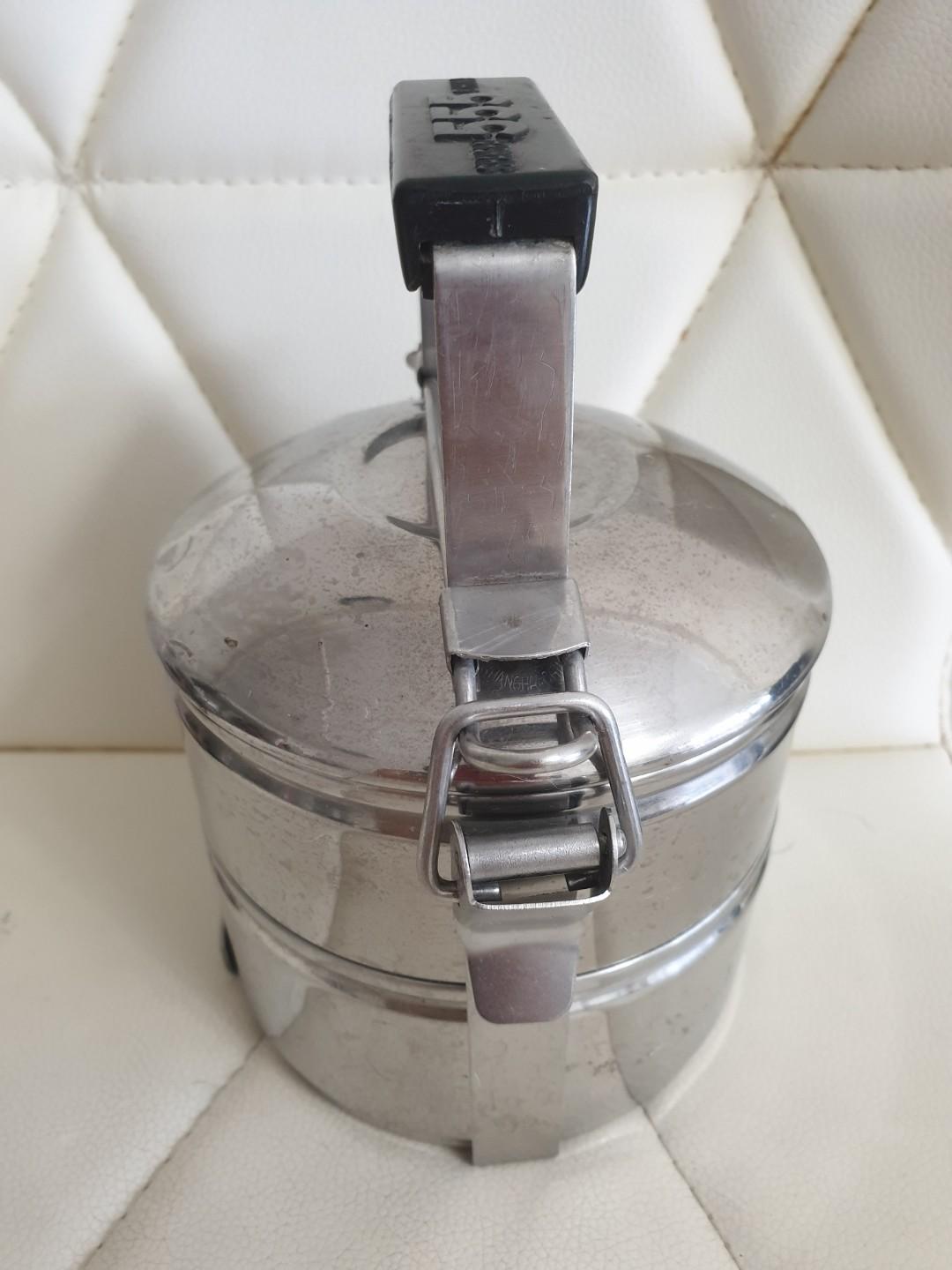 555 TIFFIN STAINLESS STEEL LUNCHBOX CONTAINER, Furniture & Home Living ...