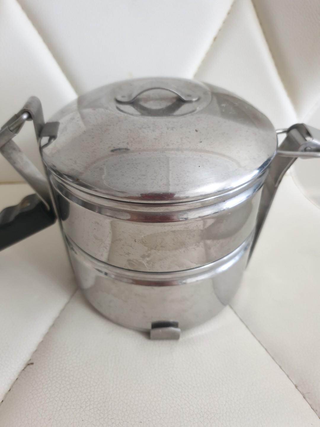 555 TIFFIN STAINLESS STEEL LUNCHBOX CONTAINER, Furniture & Home Living ...