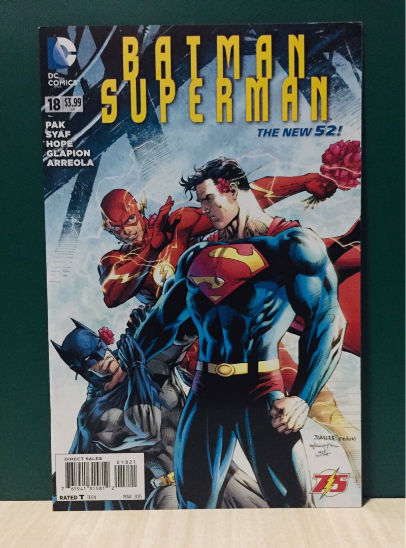 Batman Superman #18 Flash 75th Anniversary variant, Hobbies & Toys, Books & Magazines, Comics ...