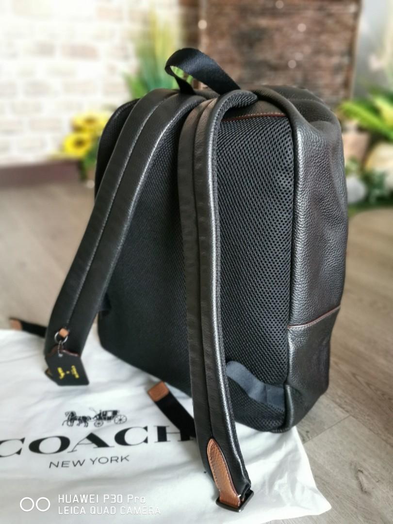 Coach New X Keith Haring Graffiti Large Travel Black Leather Backpack ...