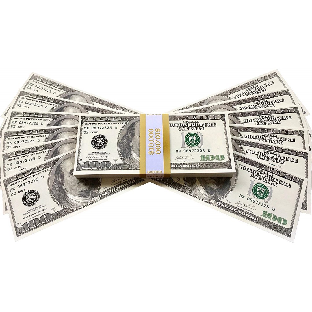 E0276 Prop Money Dollars - 100 Full Print Old Style $100 Dollar Bills ...