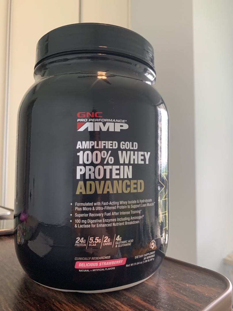 gnc amp whey protein powder, Health & Nutrition, Health Supplements ...