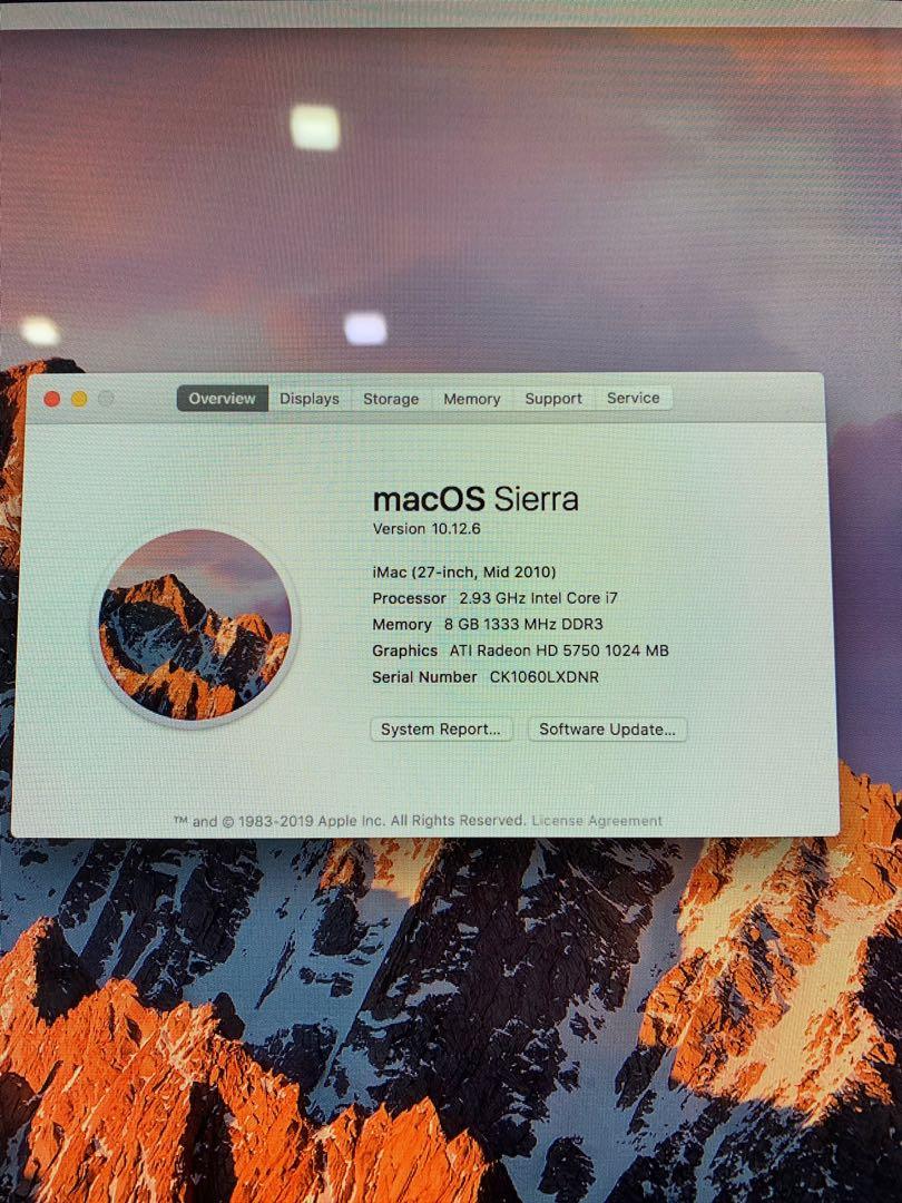 iMac 27 inch i7 Mid 2010, Electronics, Computers, Desktops on Carousell