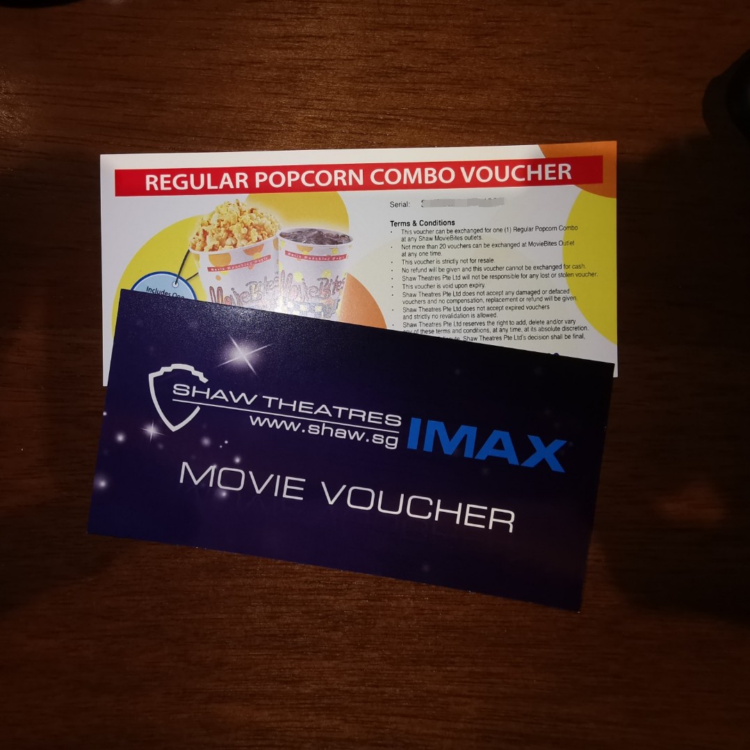 IMAX Movie Ticket + Popcorn Combo Voucher, Tickets & Vouchers, Vouchers ...
