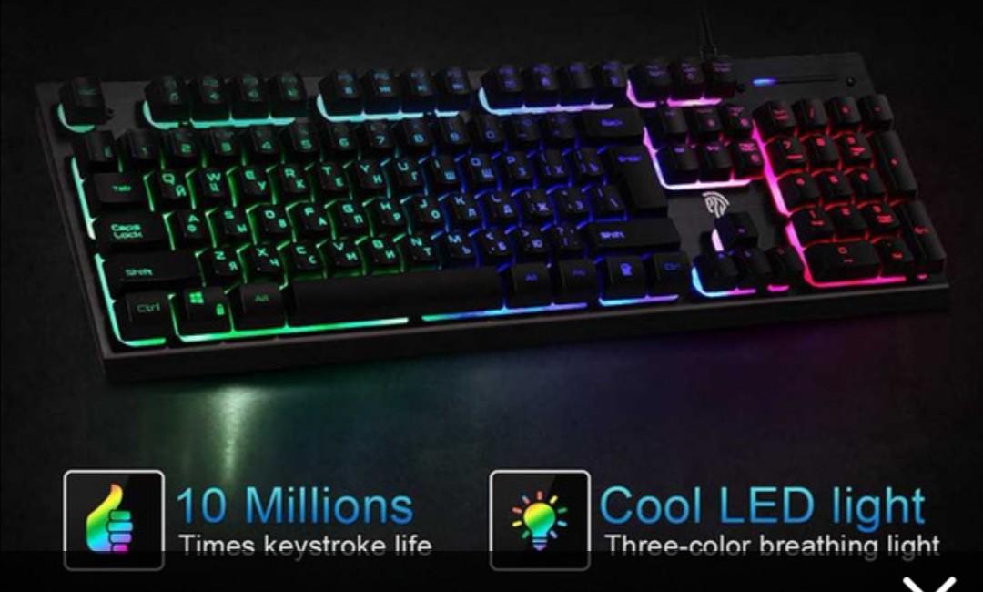 Keyboard EasySMX ZK-G081 Gaming Keyboard Waterproof Mechanical Feeling ...