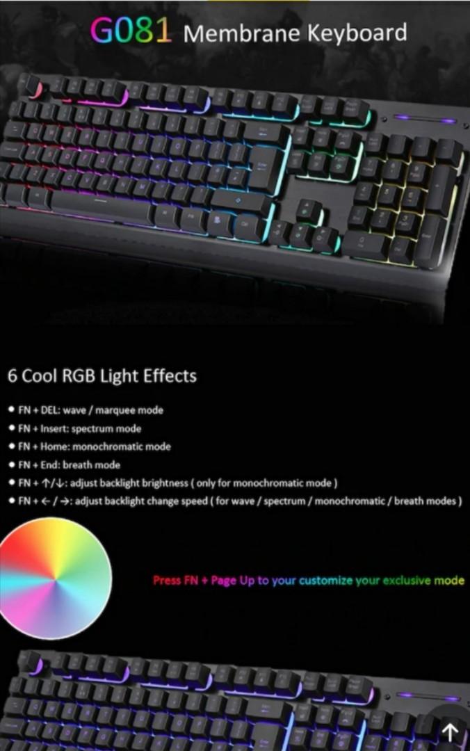 Keyboard EasySMX ZK-G081 Gaming Keyboard Waterproof Mechanical Feeling ...