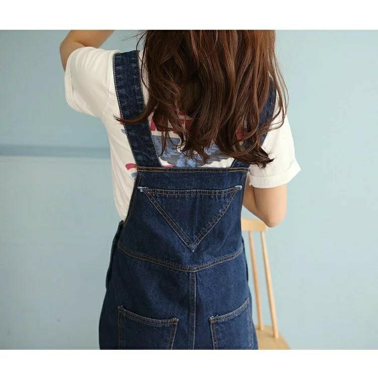 Korea Style Denim Overall SP, Women's Fashion, Dresses & Sets ...