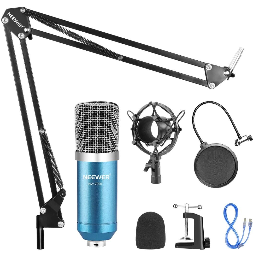 Neewer NW-7000 USB Microphone 4-in-1 kit for Windows and Mac, Audio ...