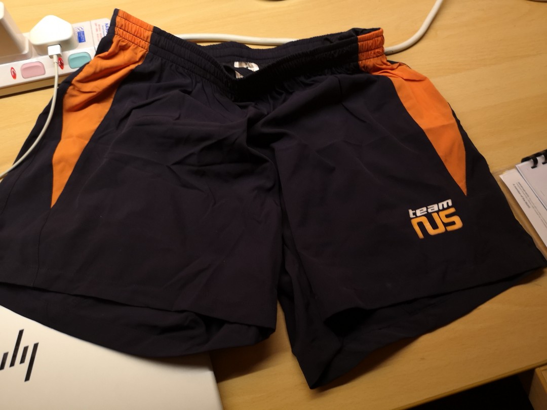 NUS varsity running shorts, Men's Fashion, Activewear on Carousell