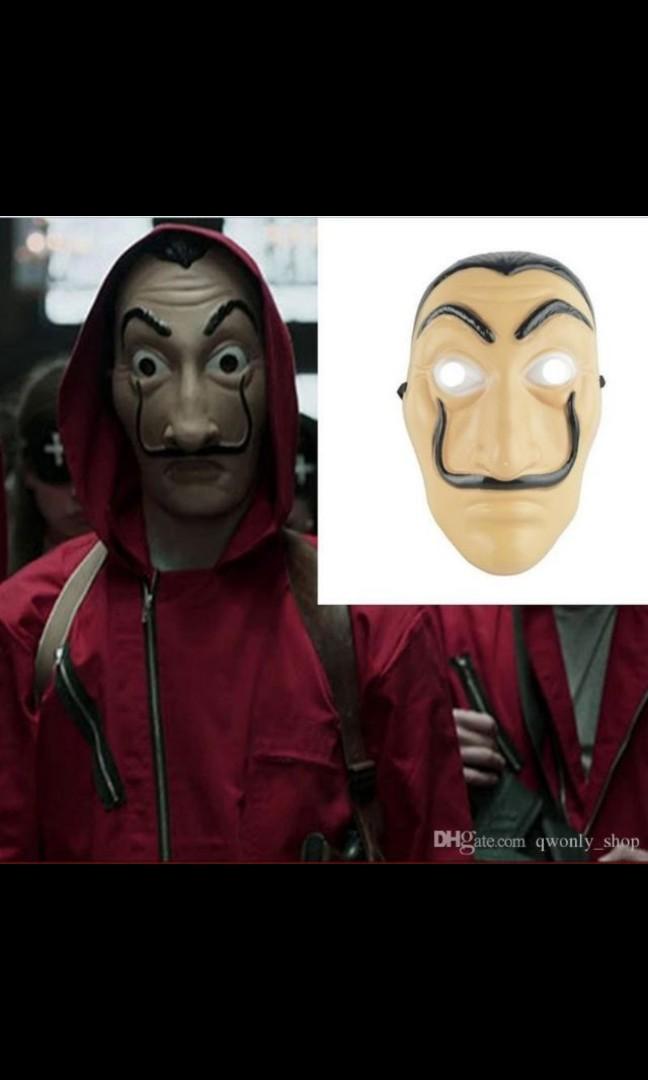 ON HAND! Money Heist Salvador Dali Mask La Casa De Papel Costume ...