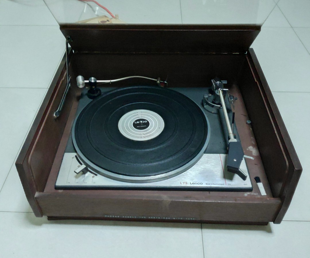 Rare Vintage Lenco turntable, L75 with original tone arm, turntable ...