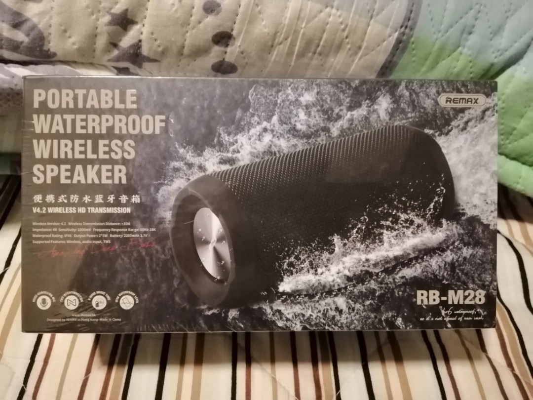 Remax RB-M28 Waterproof Bluetooth Speaker, Audio, Soundbars, Speakers & Amplifiers on Carousell