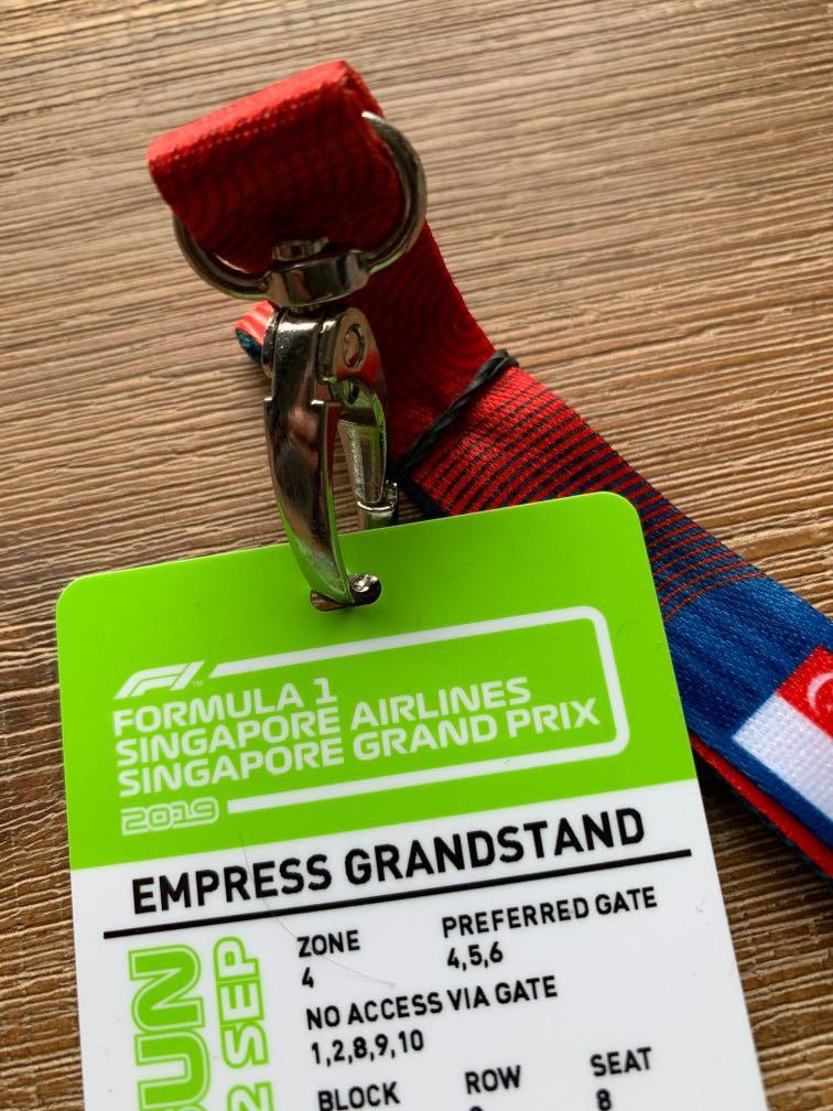 Singapore Grand Prix Race Day Ticket (Empress Grand Stand), Tickets ...