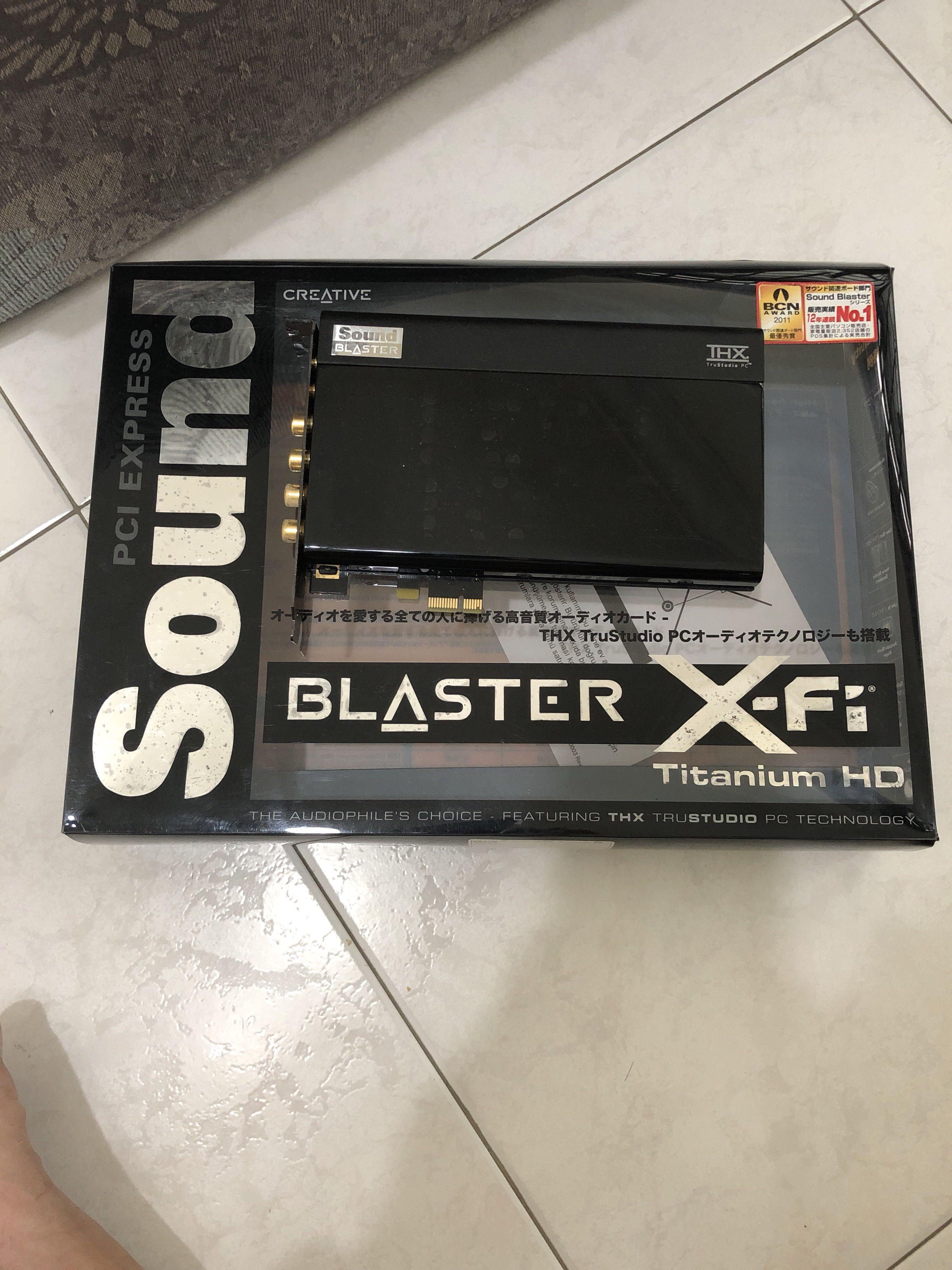 Sound blaster X-fi Titanium HD sound card, Audio, Headphones & Headsets ...