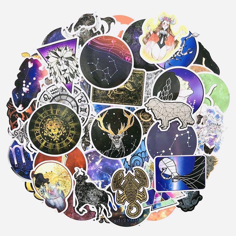 (Stickers) 50pc Astrology Constellations Horoscope Signs Stars Universe ...