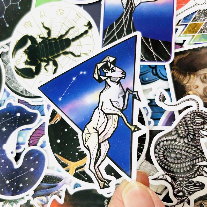 (Stickers) 50pc Astrology Constellations Horoscope Signs Stars Universe ...