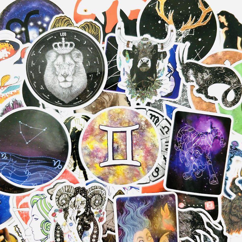 (Stickers) 50pc Astrology Constellations Horoscope Signs Stars Universe ...