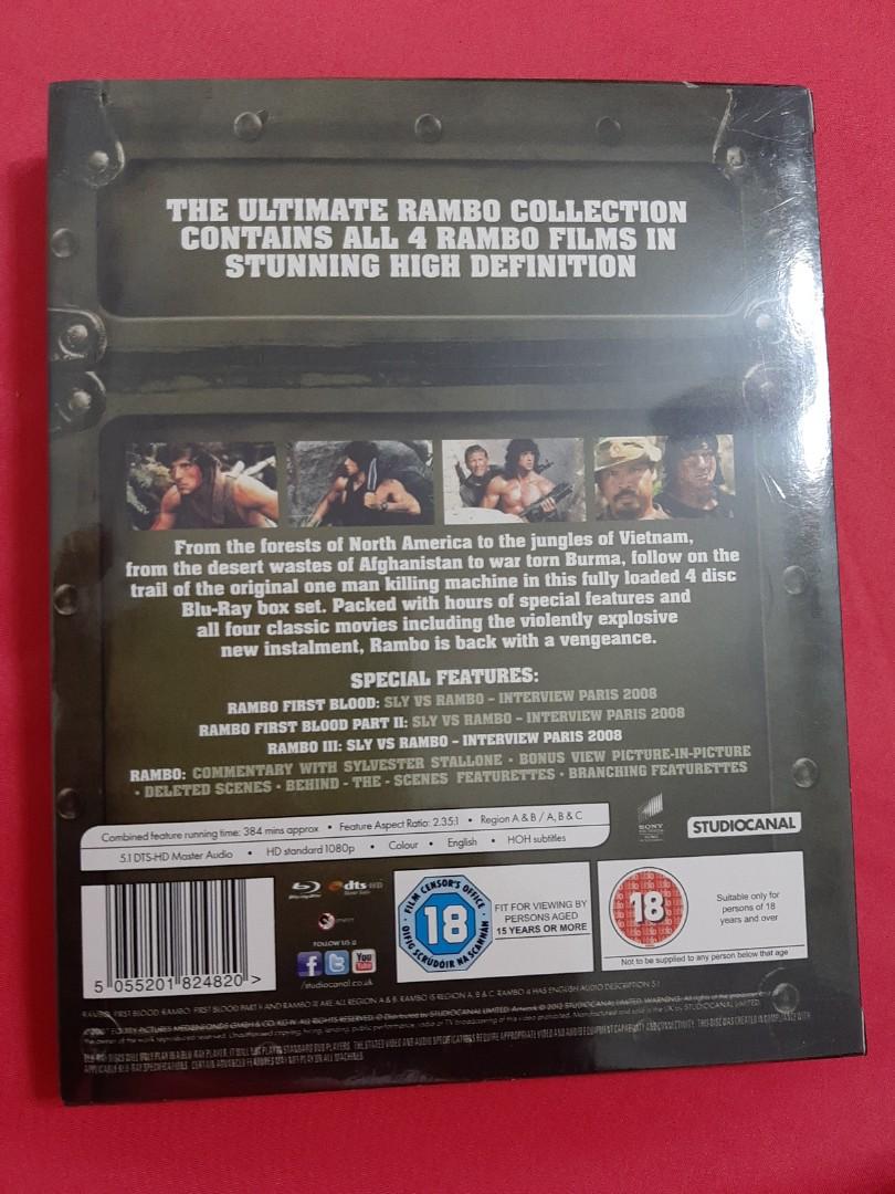 Ultimate Rambo Collection 4 movies Blu Ray, Hobbies & Toys, Music ...