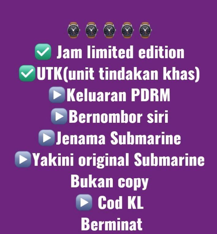 UTK( Unit Tindakan Khas) Watch Keluaran PDRM, Men's Fashion, Watches ...