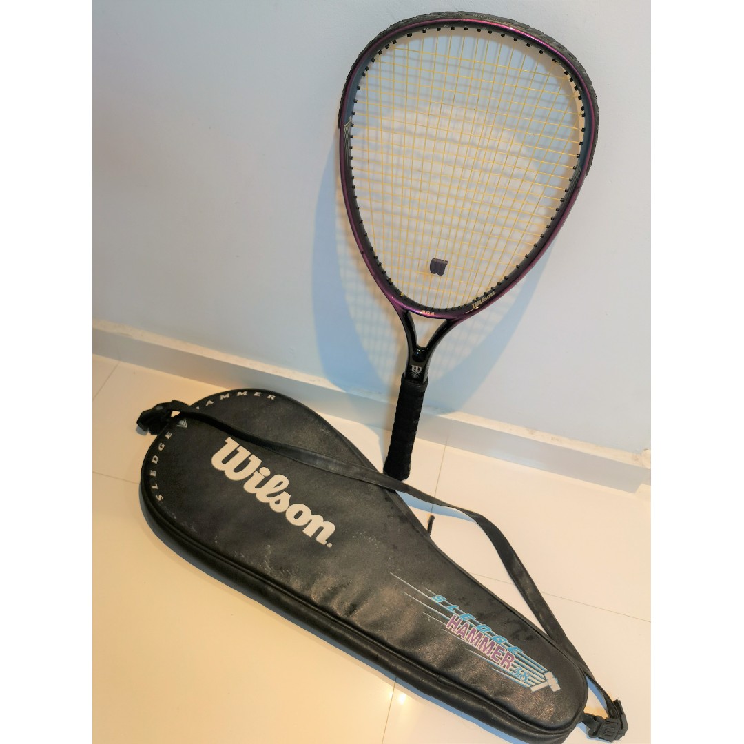 Wilson sledge Hammer 3.8 110 Oversize Tennis Racket with Cover, Sports ...