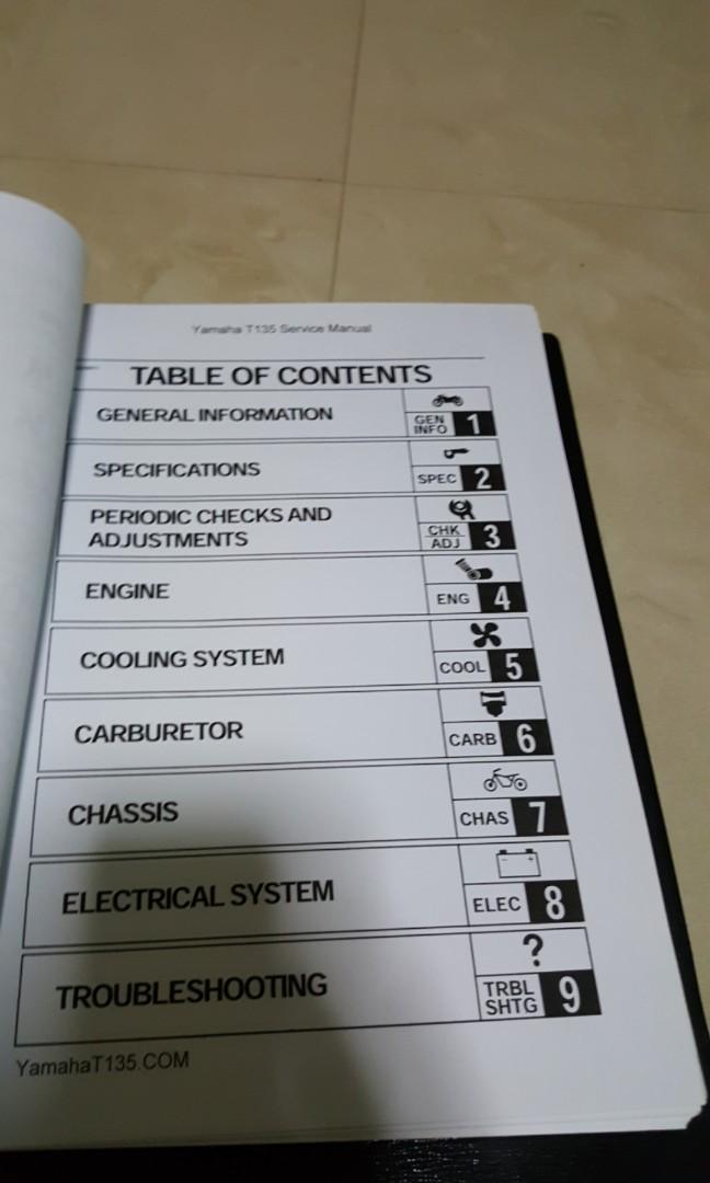 Yamaha jupiter mx spark 135LC service manual, Motorcycles, Motorcycle ...