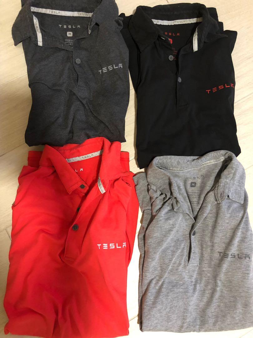 4 x Official Tesla Motors Polo shirts from US, Men's Fashion, Clothes ...