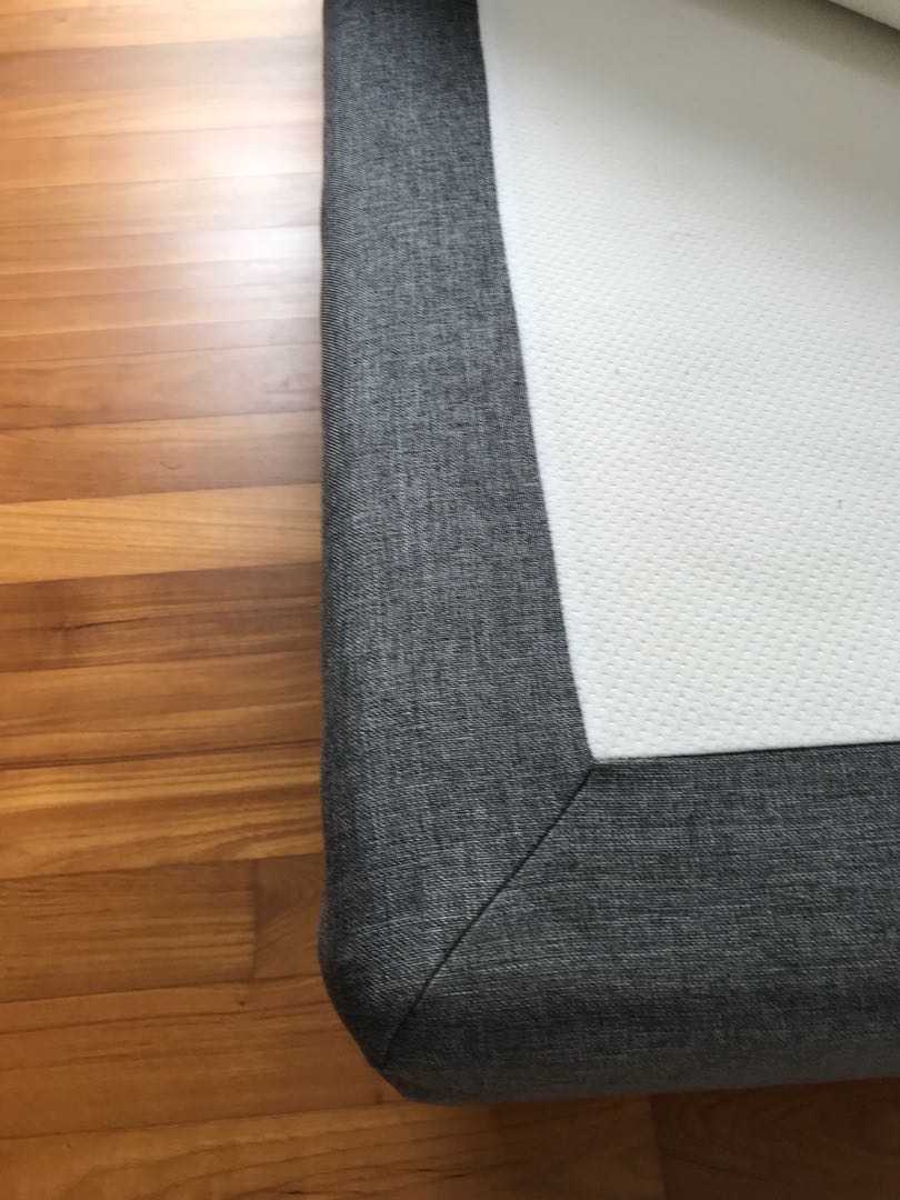 Quality! Box Spring Double Bed with Legs, Furniture & Home Living ...