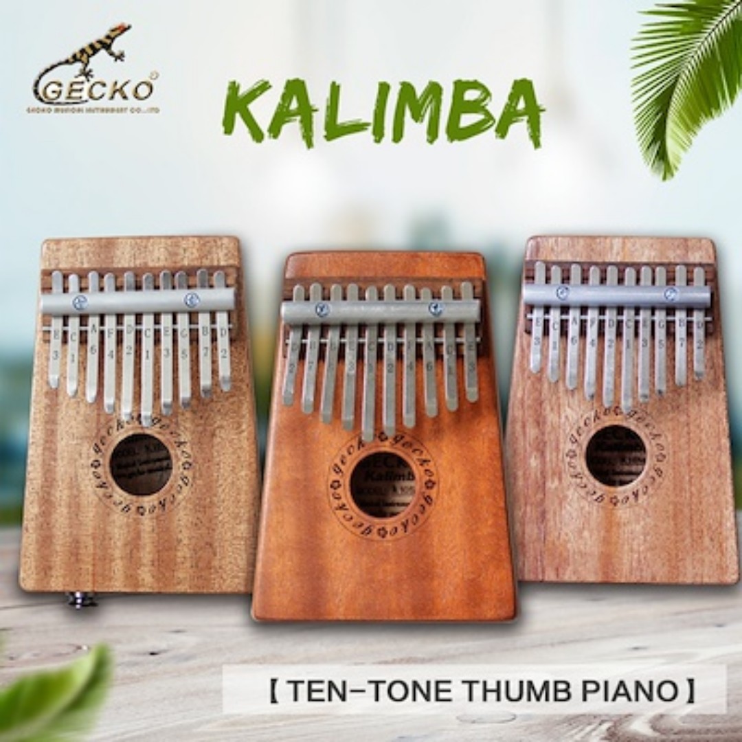 GECKO 10/15 Key Solid Wood Kalimba Children Africa Thumb Piano, Music ...
