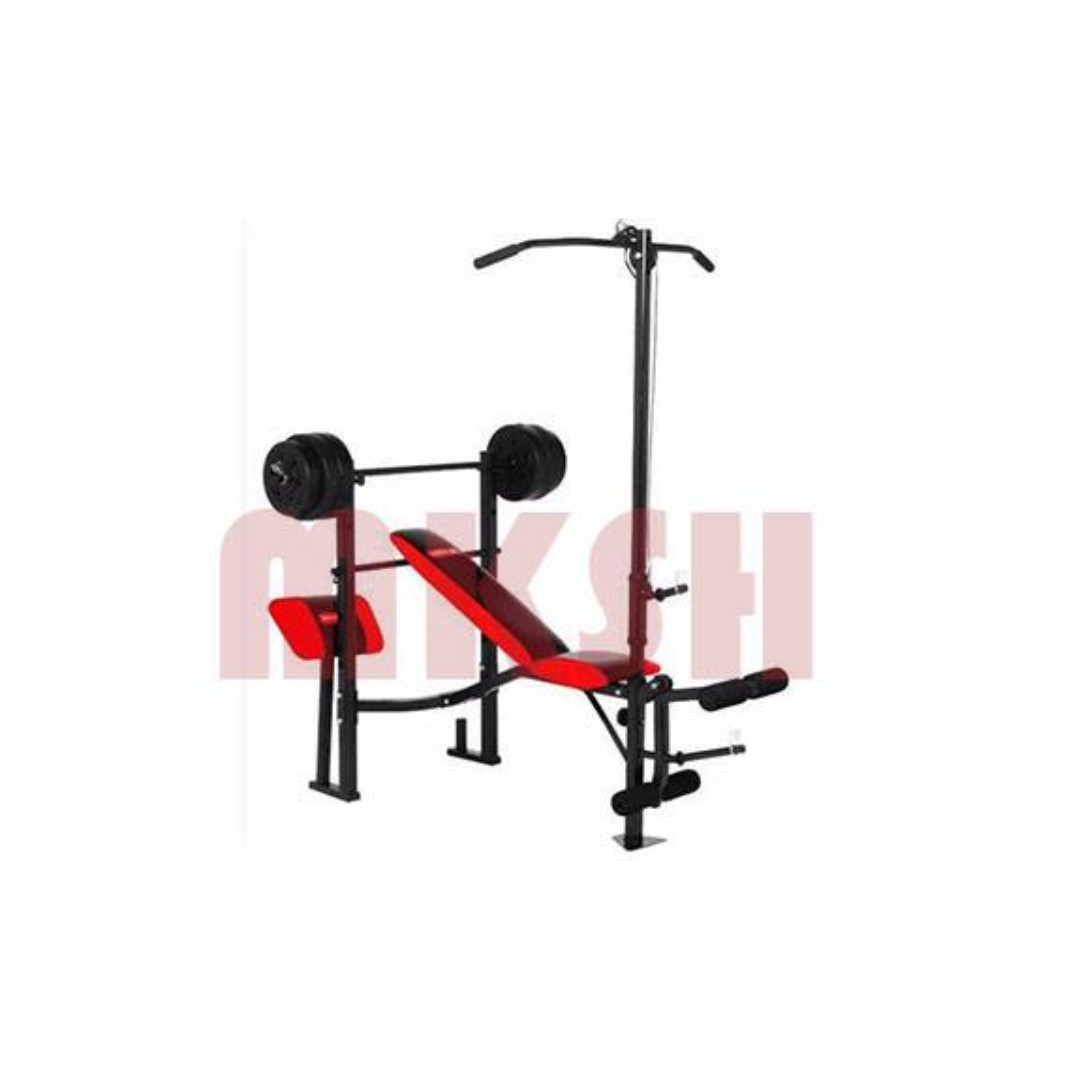 Matrix 168 Bench Press with 80lbs. Vinyl Plates Included, Sports ...