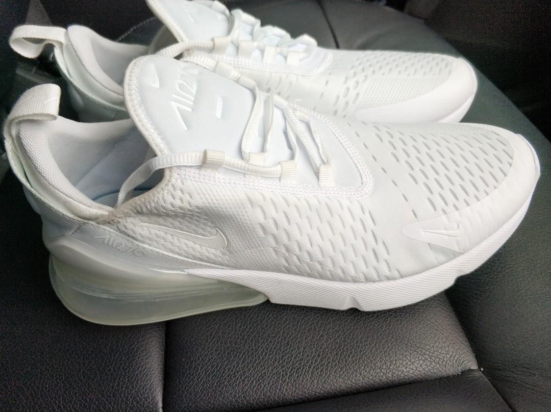Nike Air Max 270 (full pure white), Men's Fashion, Footwear, Sneakers ...