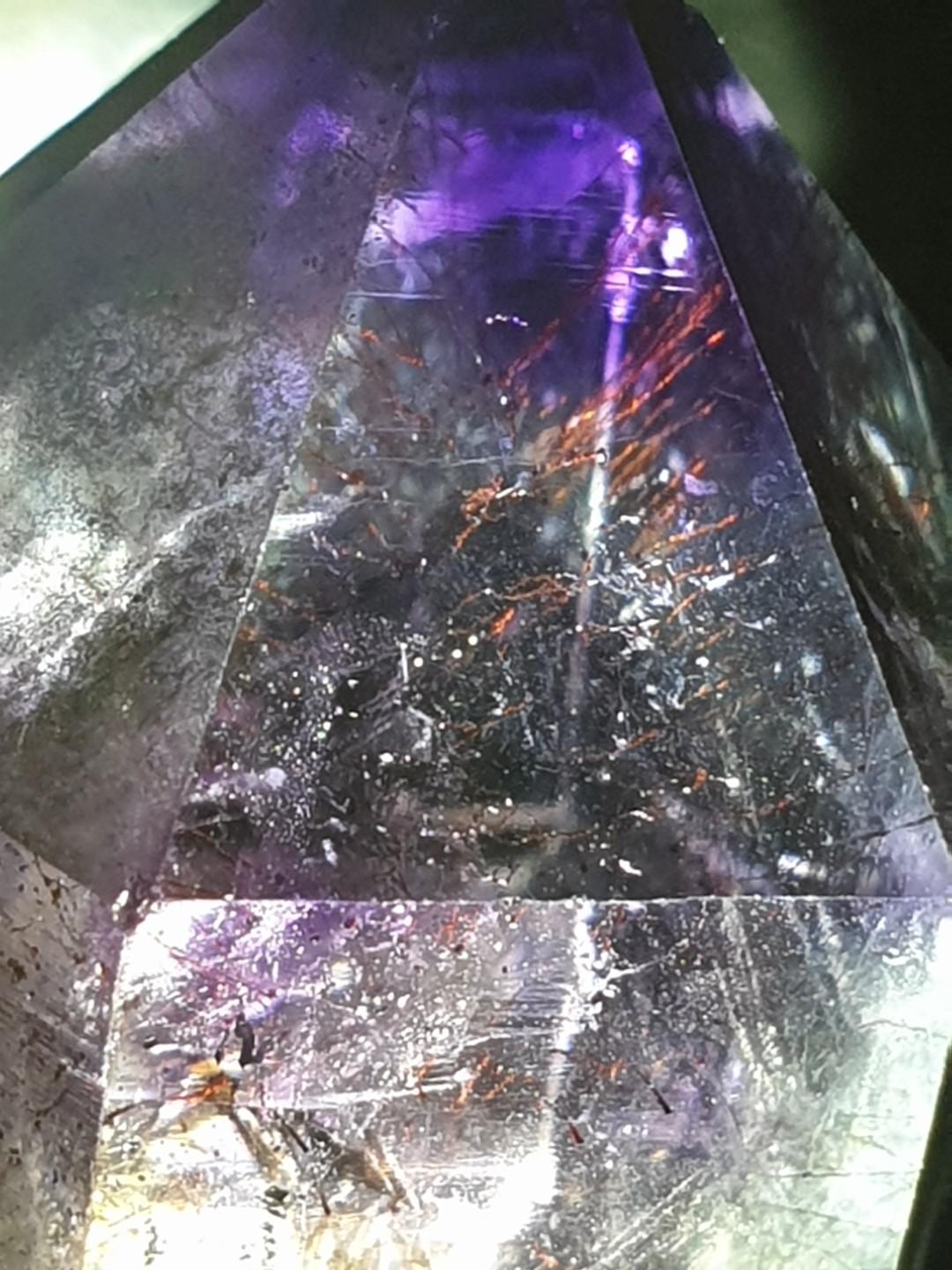 Shangaan Amethyst with Hematite and Phantom Inclusion on Matrix with ...