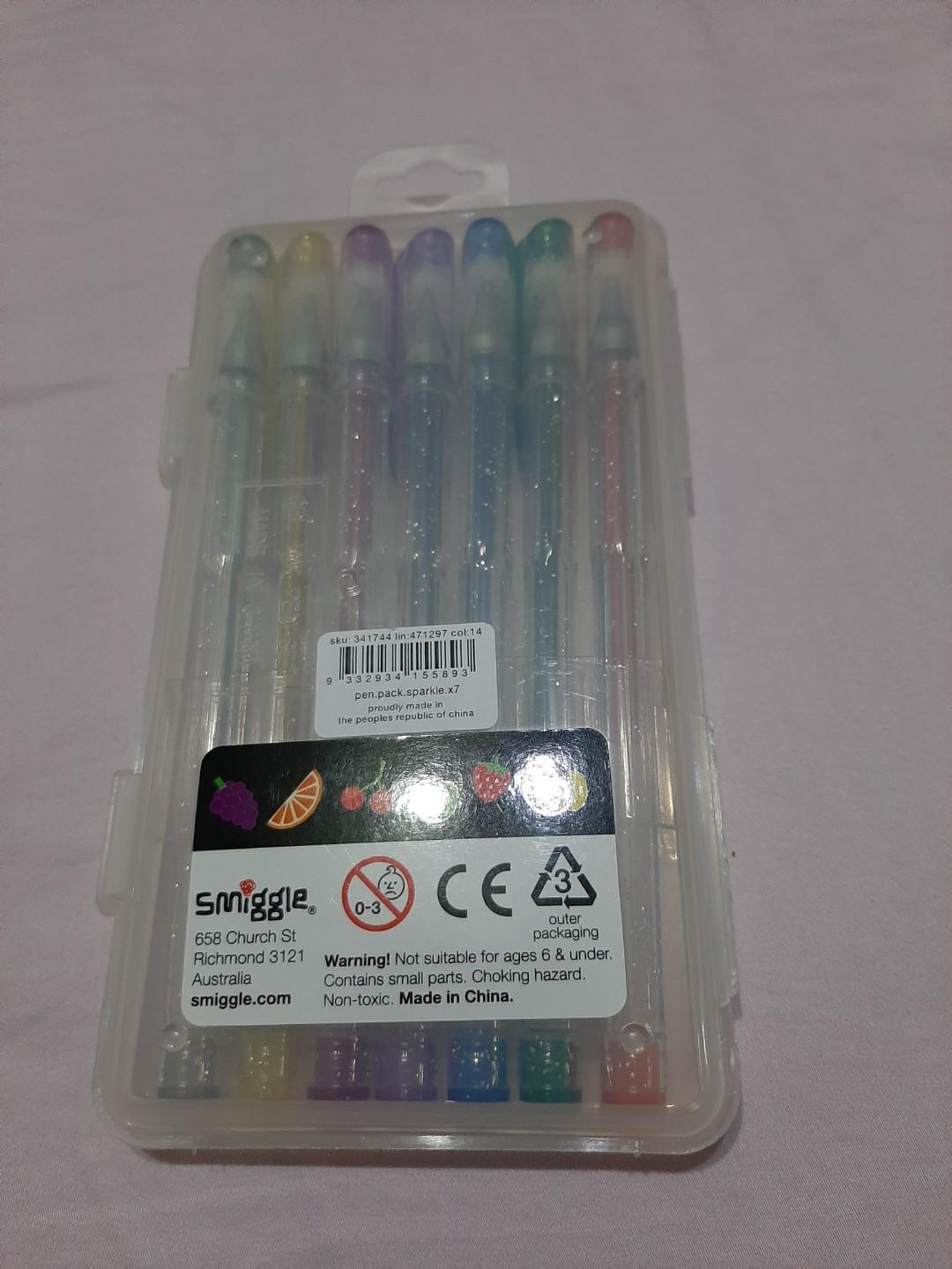 Smiggles sparkle scented gel pens, Hobbies & Toys, Stationary & Craft ...