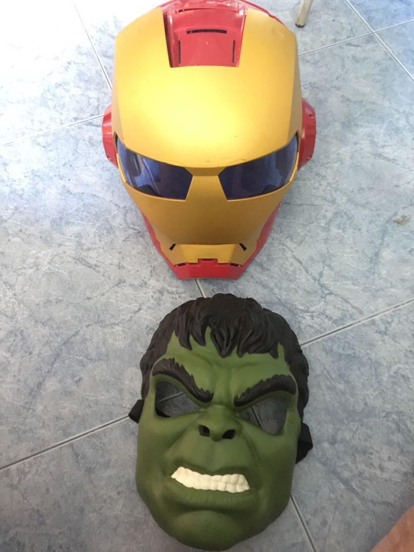 Toy Iron Man Helmet and Hulk Half mask, Hobbies & Toys, Toys & Games on ...