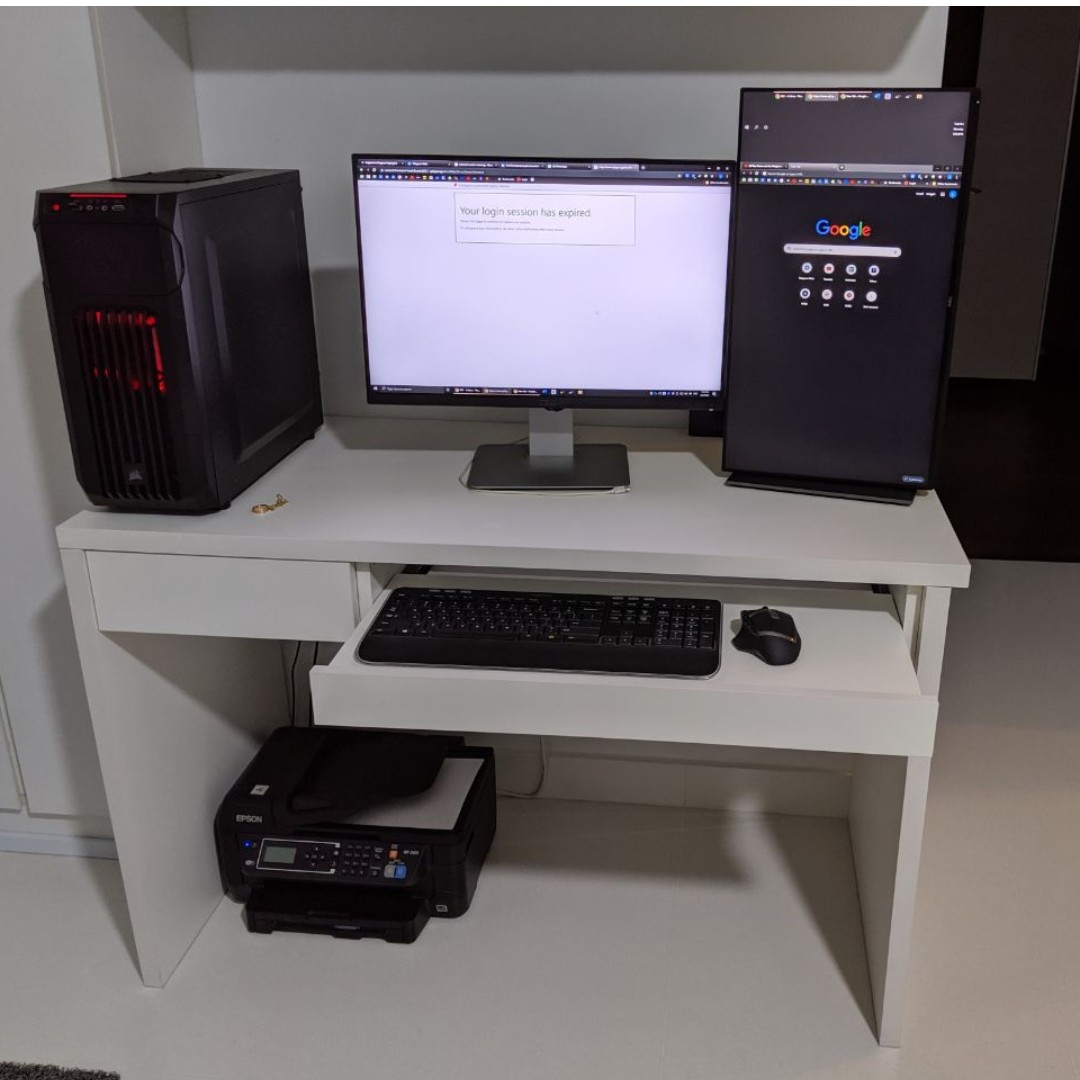 Used Computer Table (Custom made by Carpenter), Furniture & Home Living ...