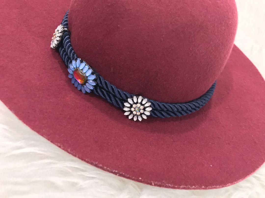 ZARA Felt Wide Bream Hat, Women's Fashion, Watches & Accessories, Hats ...