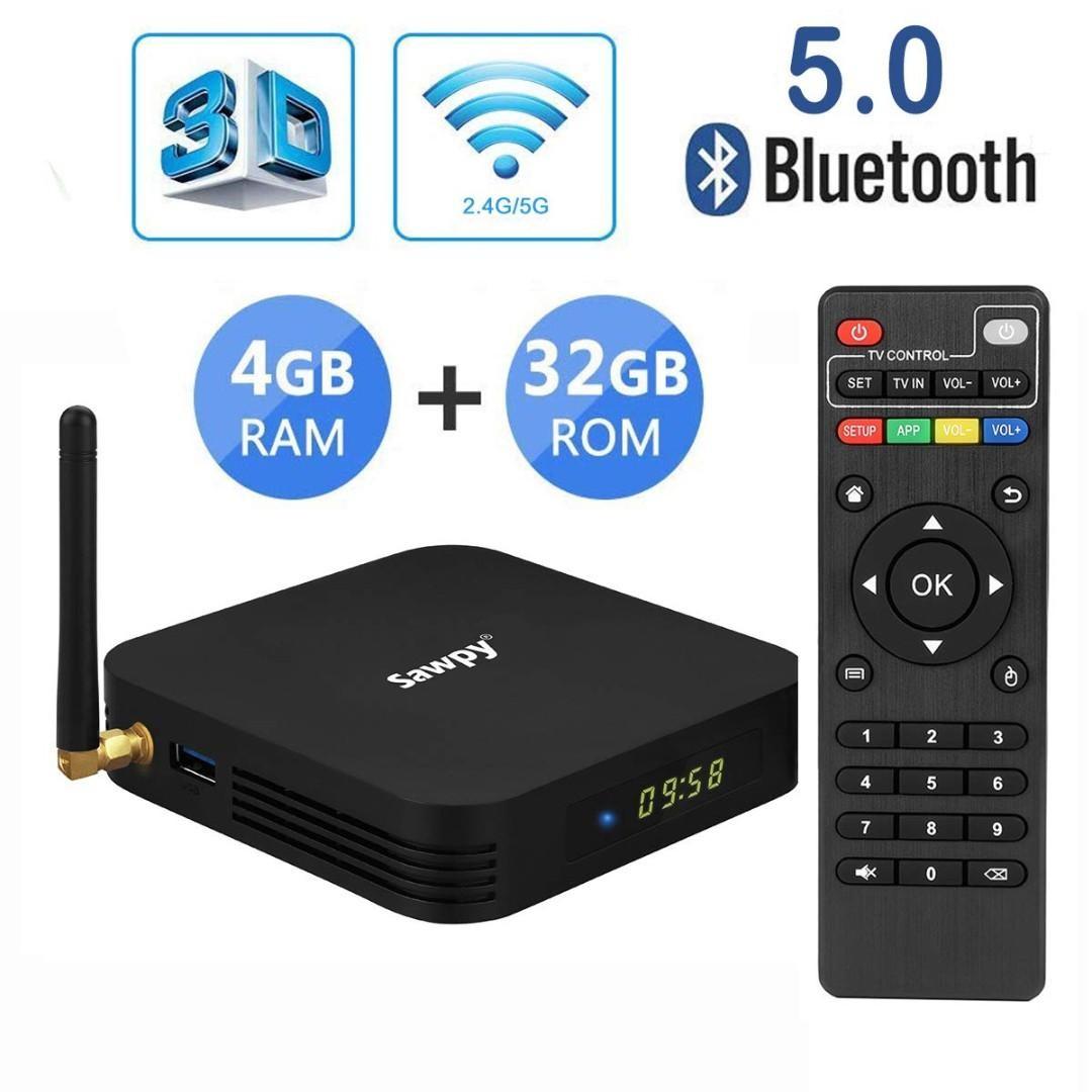 A164 Android tv Box 9.0 4GB RAM DDR3 + 32GB ROM Allwinner H6 up to 1.5 ...