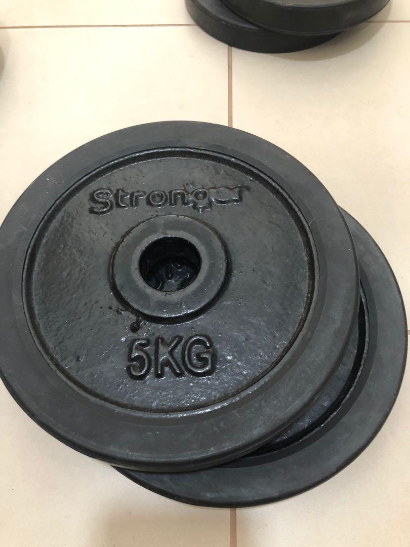 Dumbbell Free Weight - 5kg x2, Sports Equipment, Exercise & Fitness ...