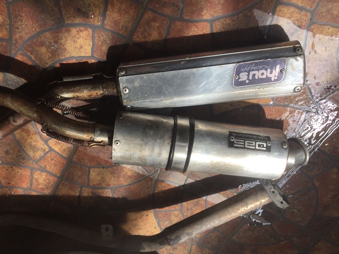 Jhaus and dbs pipe honda wave100 and mio, Motorbikes, Motorbike Parts ...