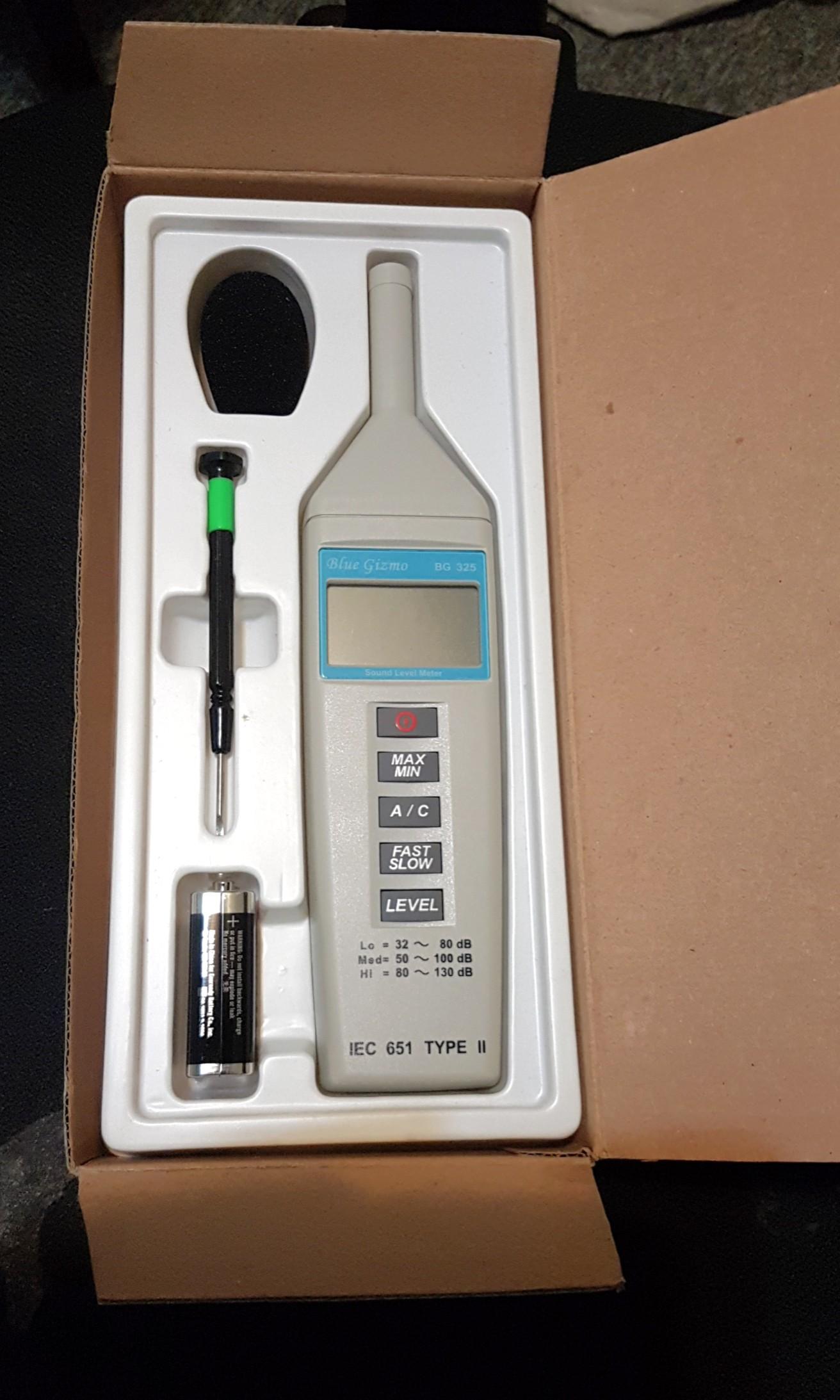 Mini Sound Level Meter Blue Gizmo BG 325, Audio, Other Audio Equipment ...